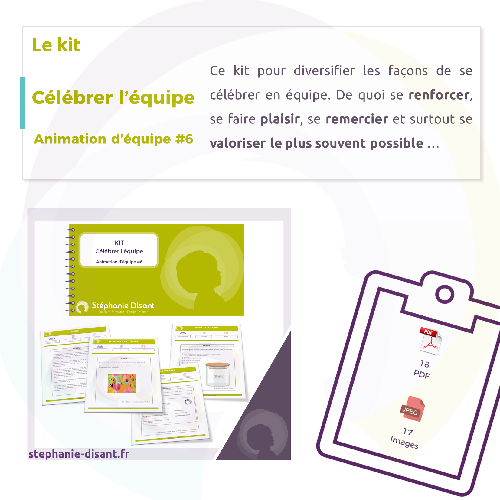 Kit | Animation d'équipe #6 - Célébrer l'équipe - Stéphanie Disant : La ...